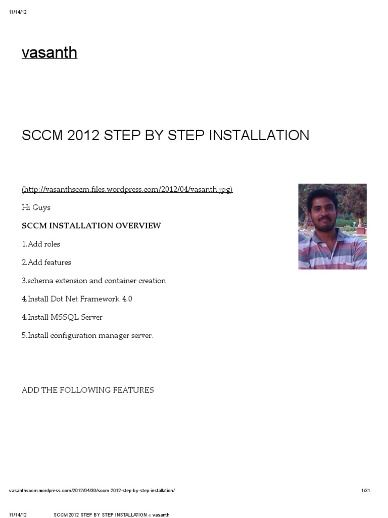 SCCM 2012 Installation Guide Steps | PDF | Microsoft Sql Server ...