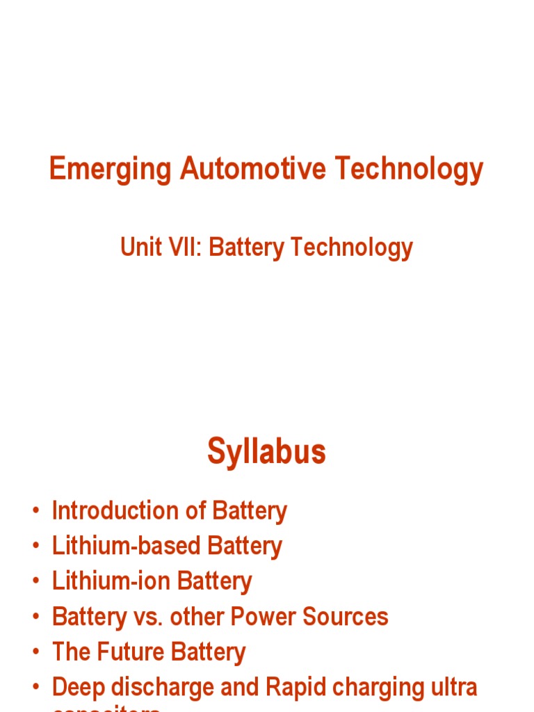 Battery Technology | PDF | Lithium Ion Battery | Battery (Electricity)