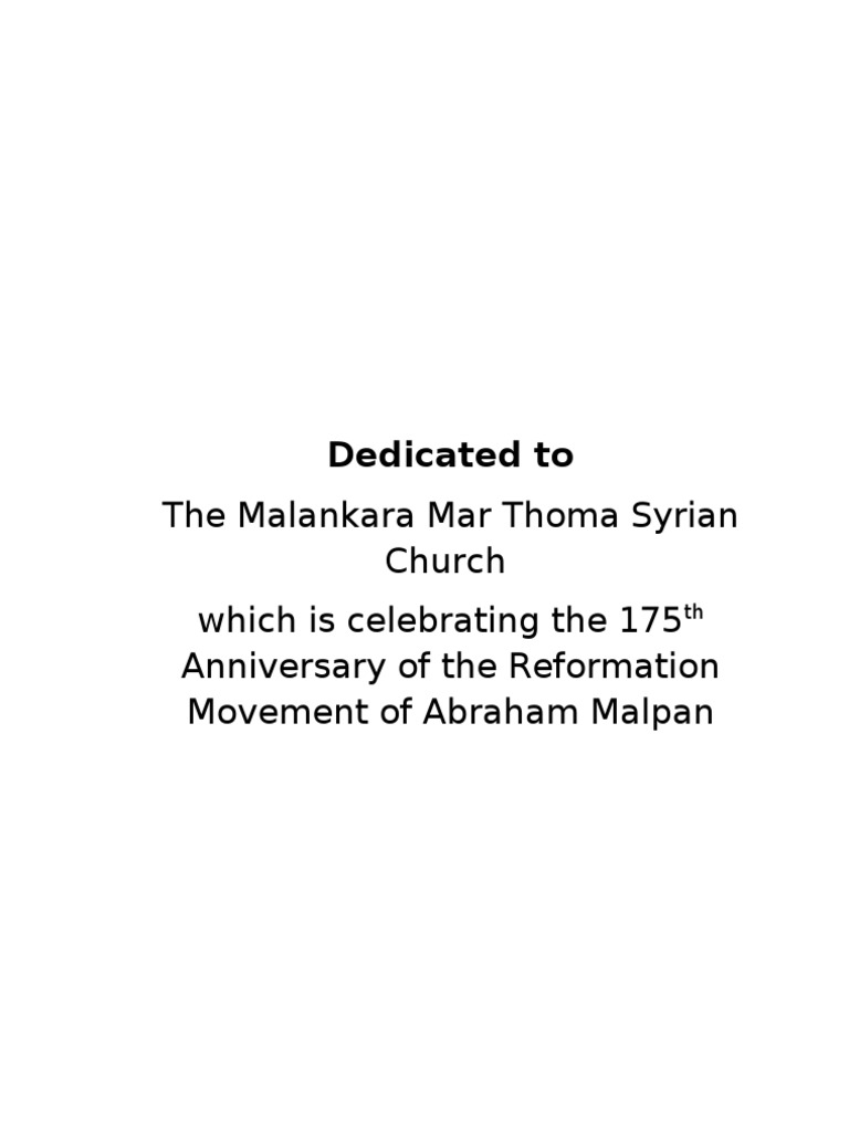 The Malankara Mar Thoma Syrian Church Which Is Celebrating The 175 ...