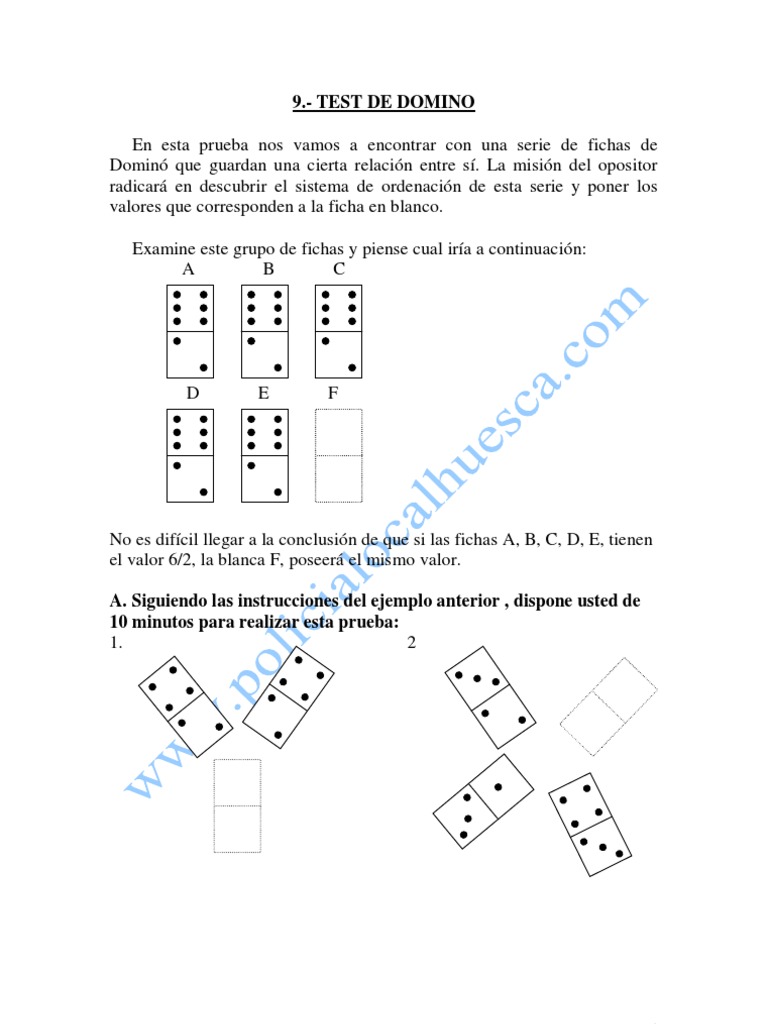 Test de Dominó para Opositores | PDF | Artes del Lenguaje y ...