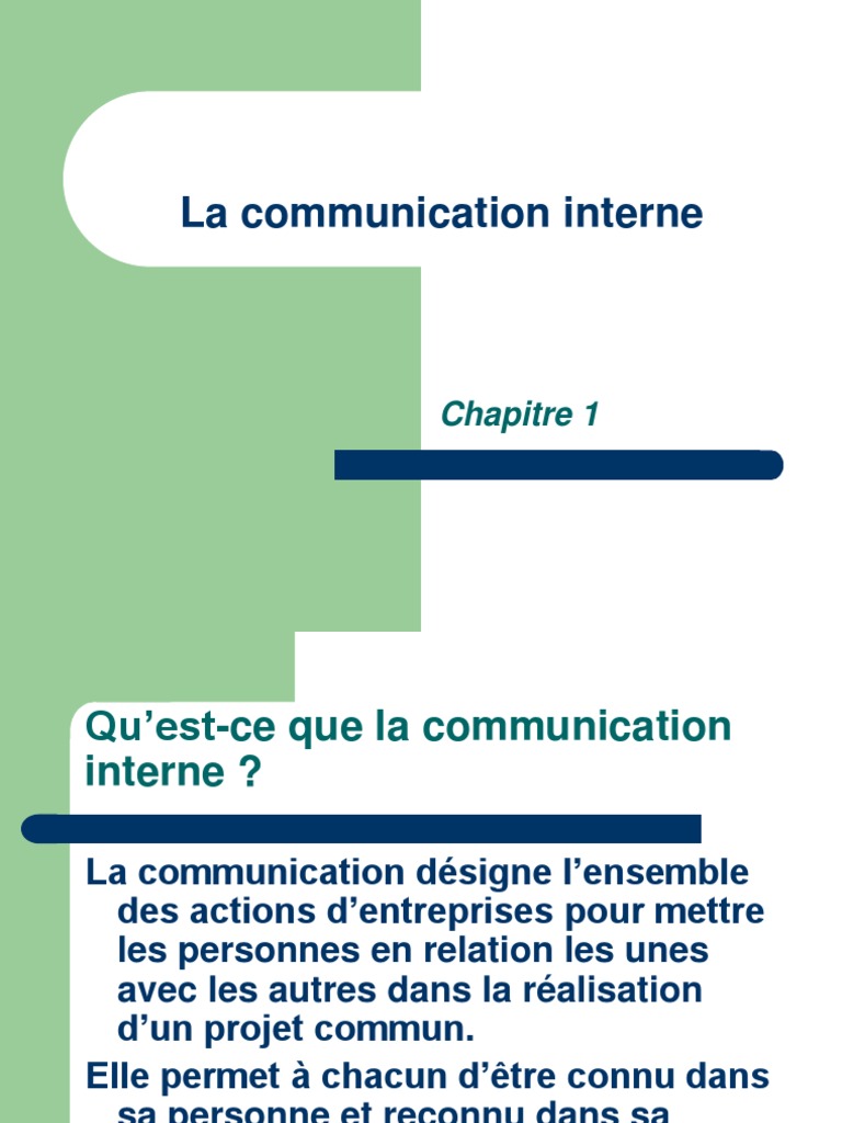 Communication Interne | PDF | la communication | Informations