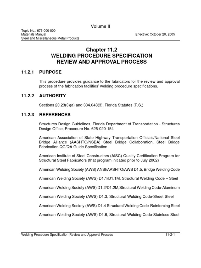 Welding Procedure Specification Review and Approval Process ...