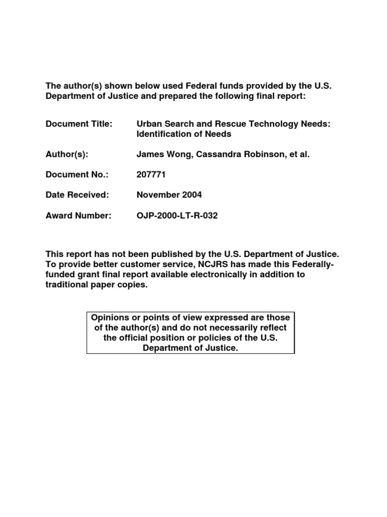 Urban Search and Rescue | PDF | Emergency Management | Federal ...