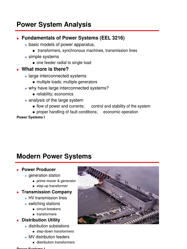 Lecture1-Review of Power System Networks, Complex Power, and Per Units | PDF