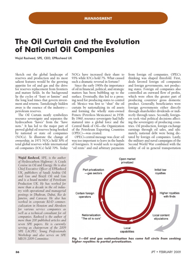 Evolution of National Oil Companies | PDF | Opec | Petroleum