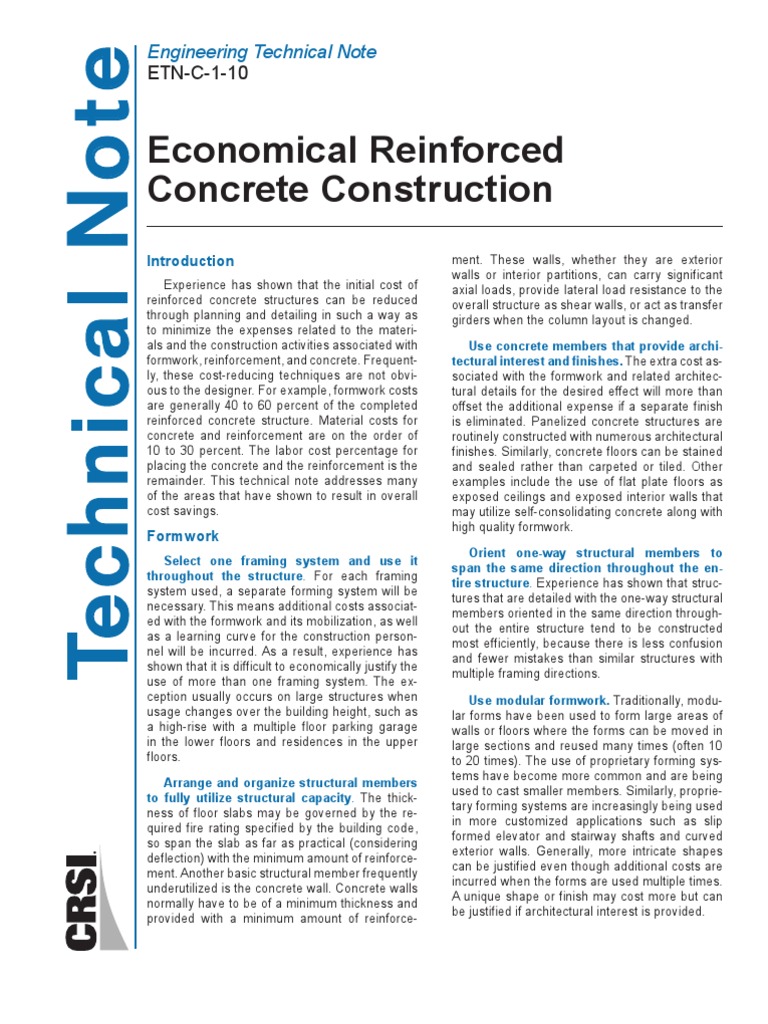 CRSI Notes PDF | PDF | Concrete | Beam (Structure)