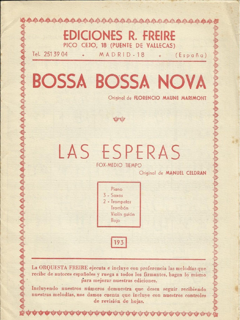 Bossa Bossa Nova | PDF