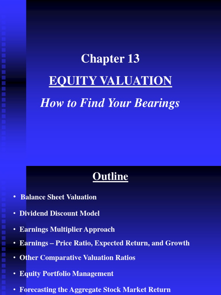 Chapter 13 Equity Valuation Ppt Stock Valuation Valuation Finance