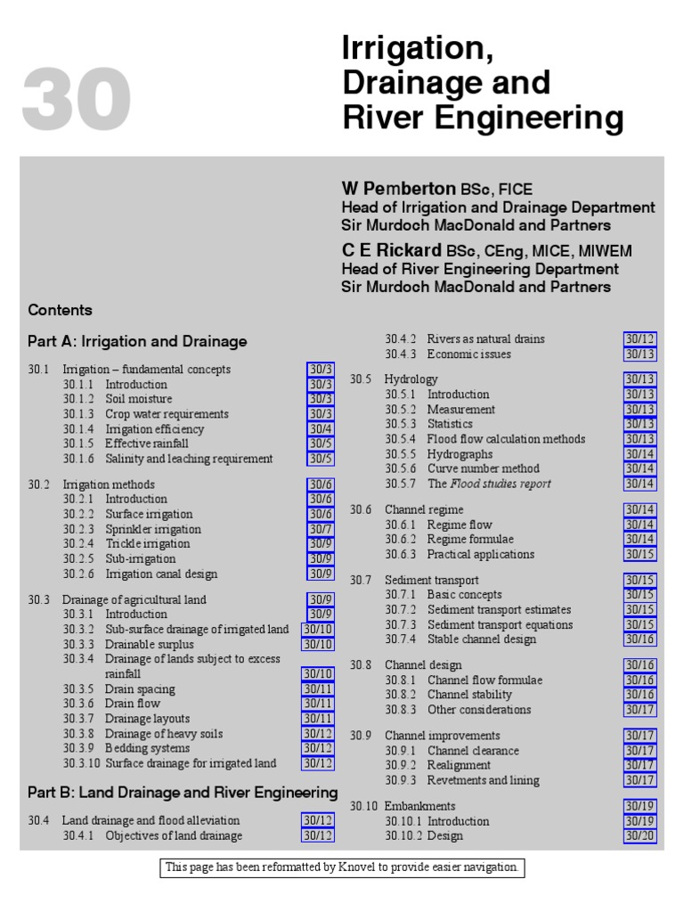 Irrigation Drainage and River Engineering PDF | PDF | Drainage | Irrigation