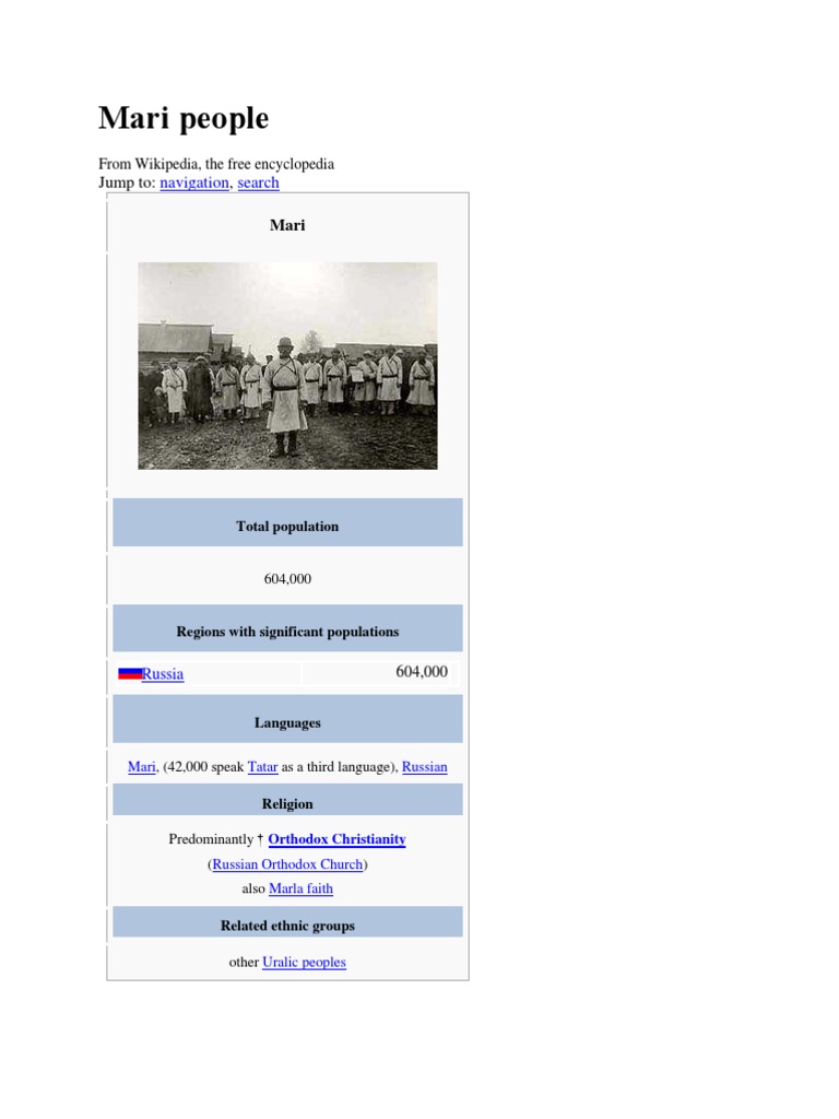Mari People | PDF | Ethnicity | Europe Travel