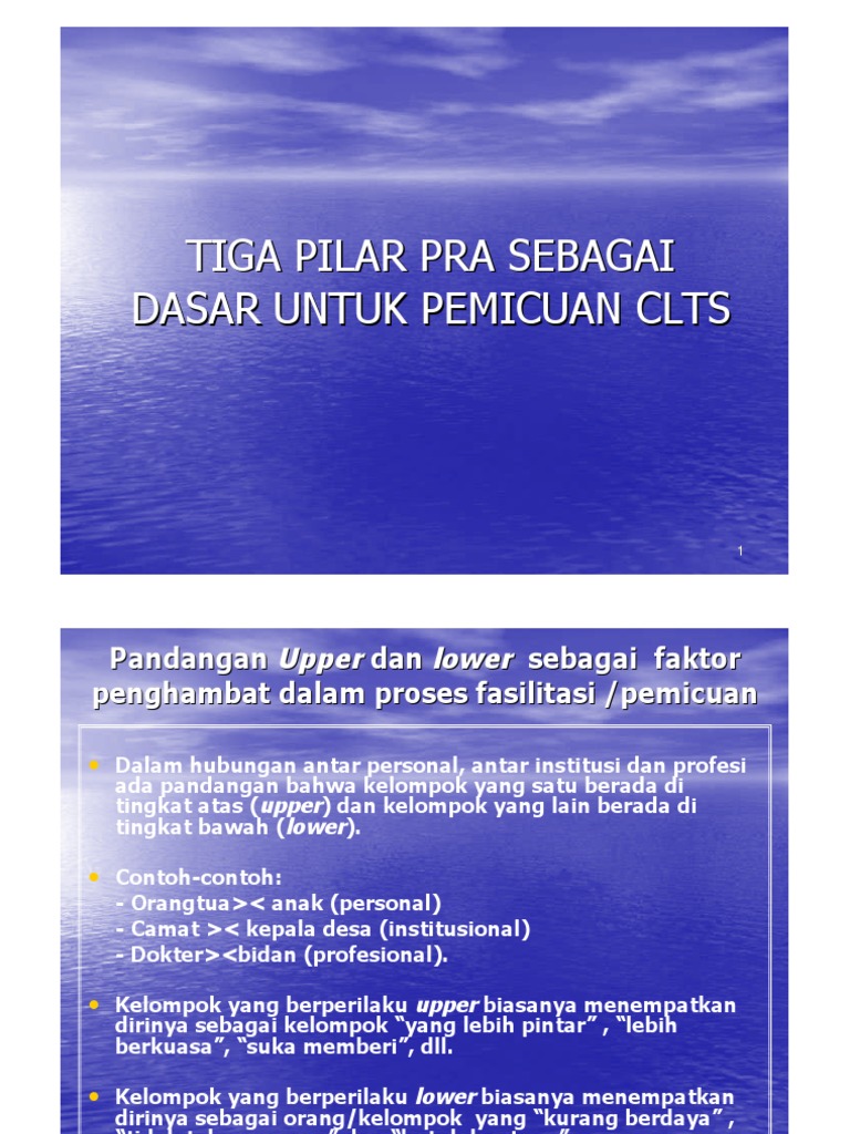 Tiga Pilar Pra Clts | PDF | Pengembangan Diri
