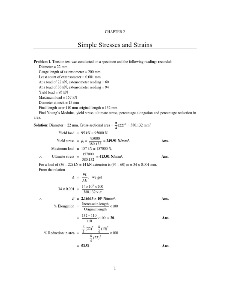 Som Solution | PDF | Triangle | Young's Modulus