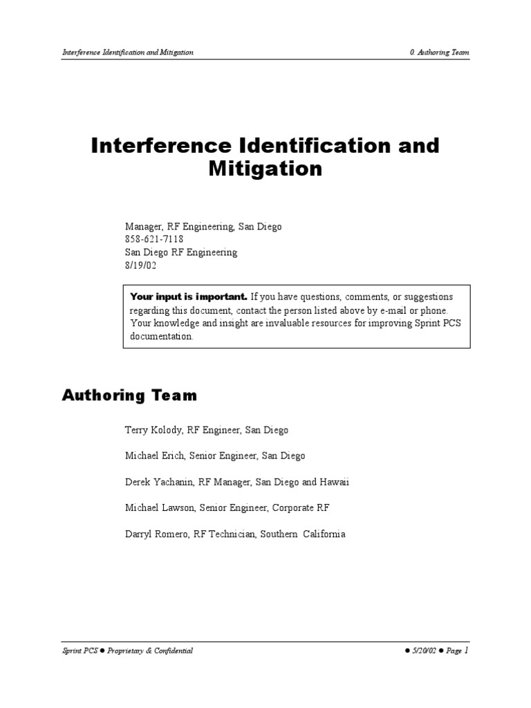 Interference Identification Mitigation | PDF | Electromagnetic ...