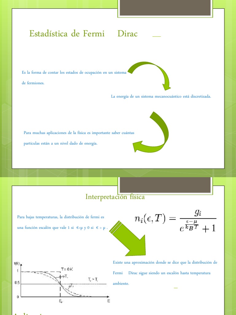 Estadística de Fermi Dirac | PDF