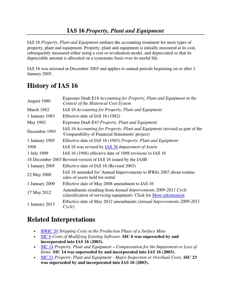 IAS 16 Property | PDF | International Financial Reporting Standards ...