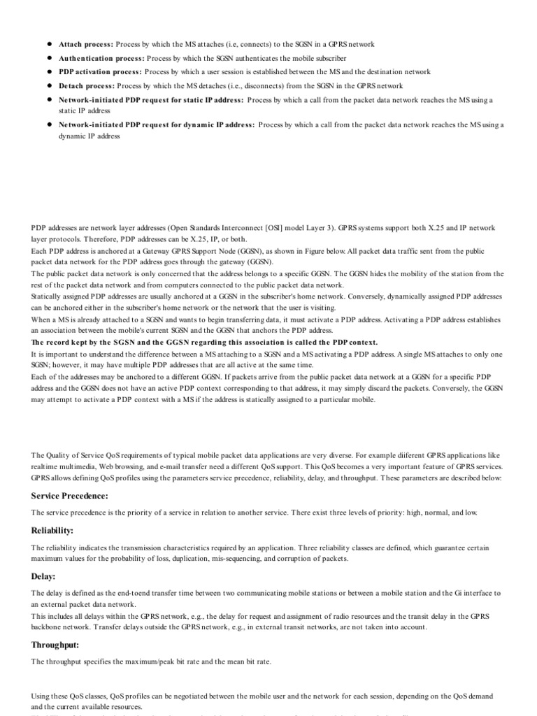 GPRS Process | PDF | Network Architecture | Internet Protocols