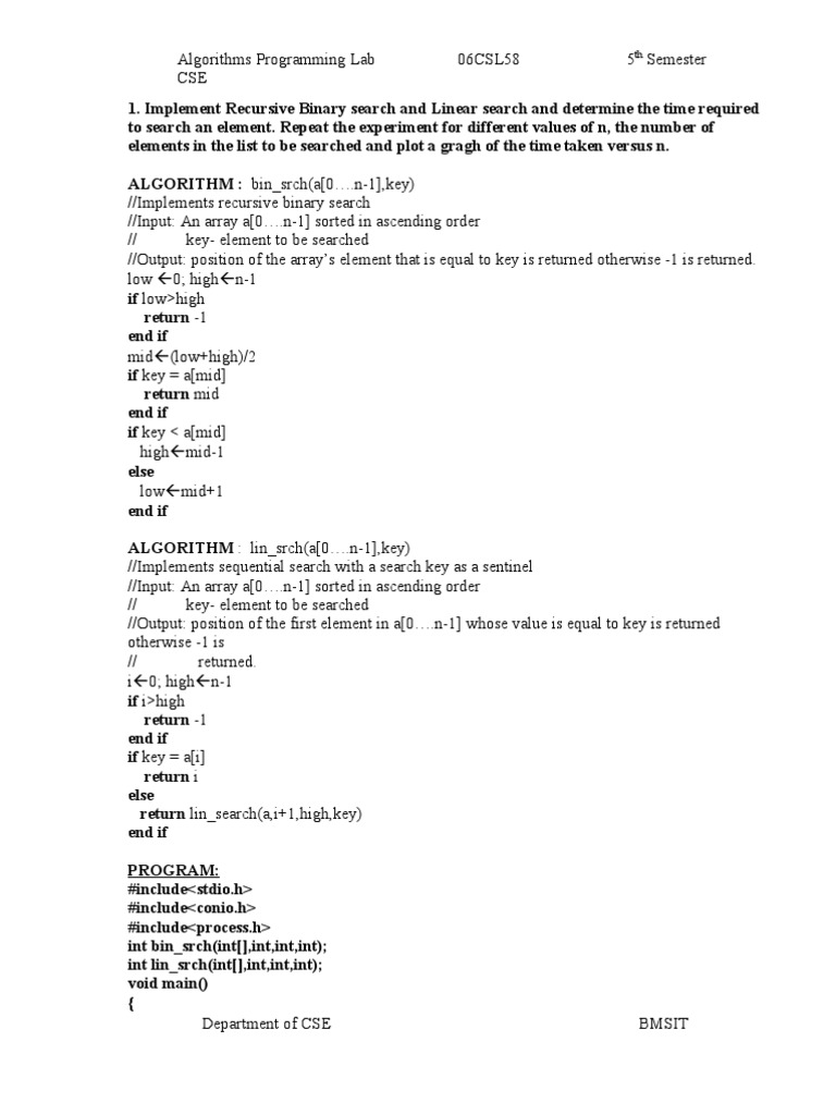 Analysis of Time Complexity of Binary Search, Linear Search, and Heap ...