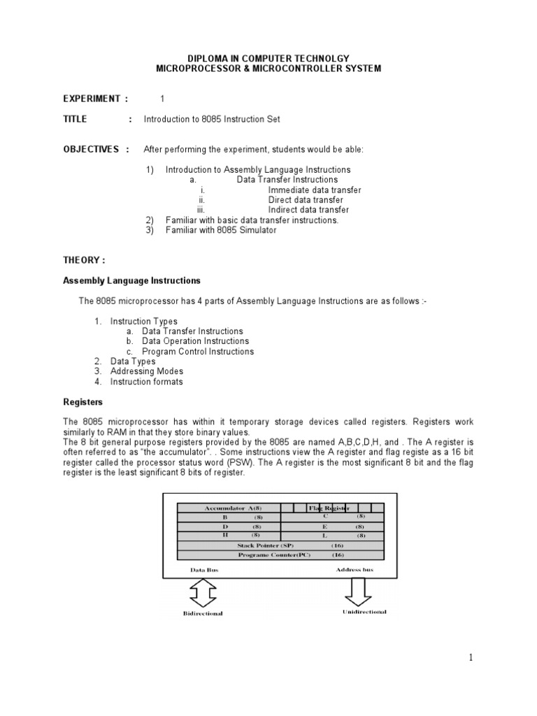 Lab 1-E4160 Simulation | PDF | Instruction Set | Microprocessor