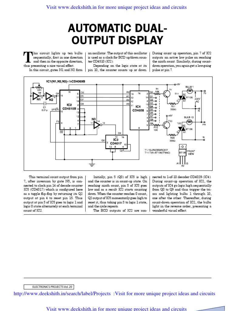 Automatic Dual Output Display | PDF | Digital Electronics | Electronic ...