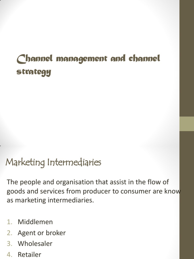 Channel Management and Channel Strategy | PDF
