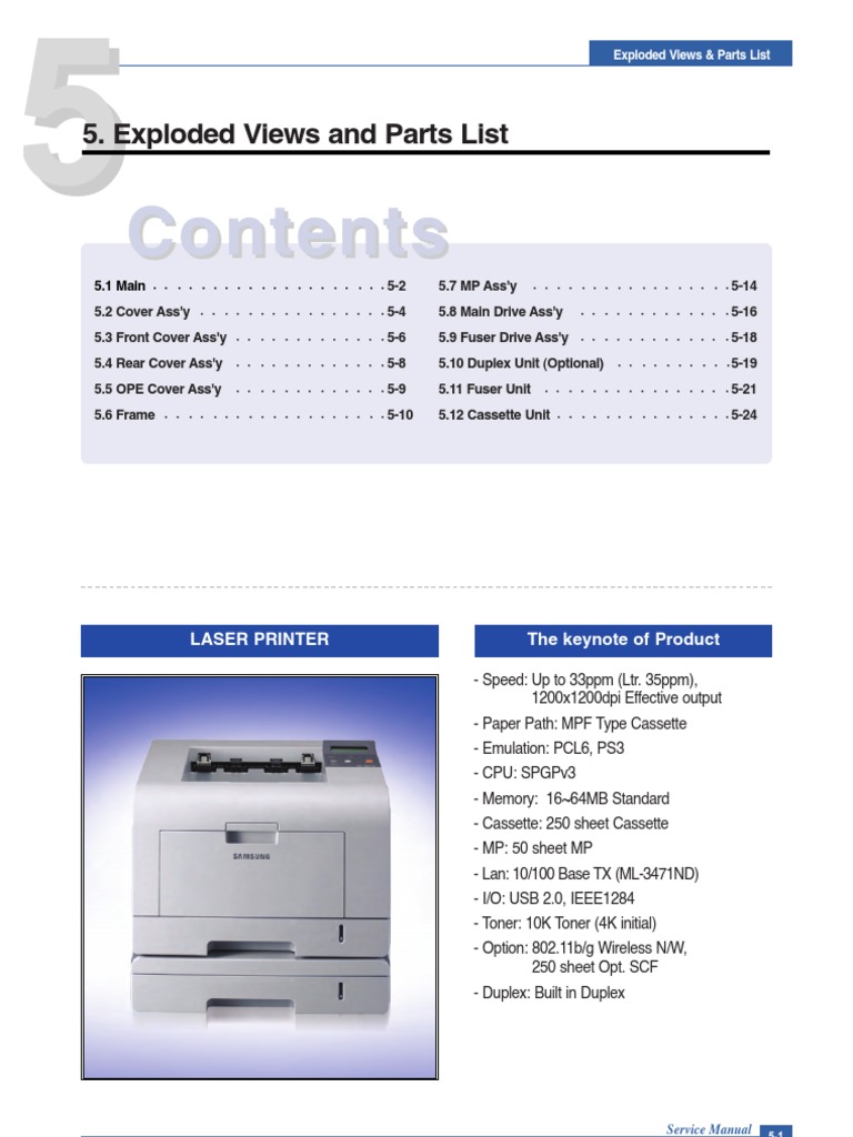 Samsung ML-3471ND Service Manual | PDF | Media Technology | Office Equipment