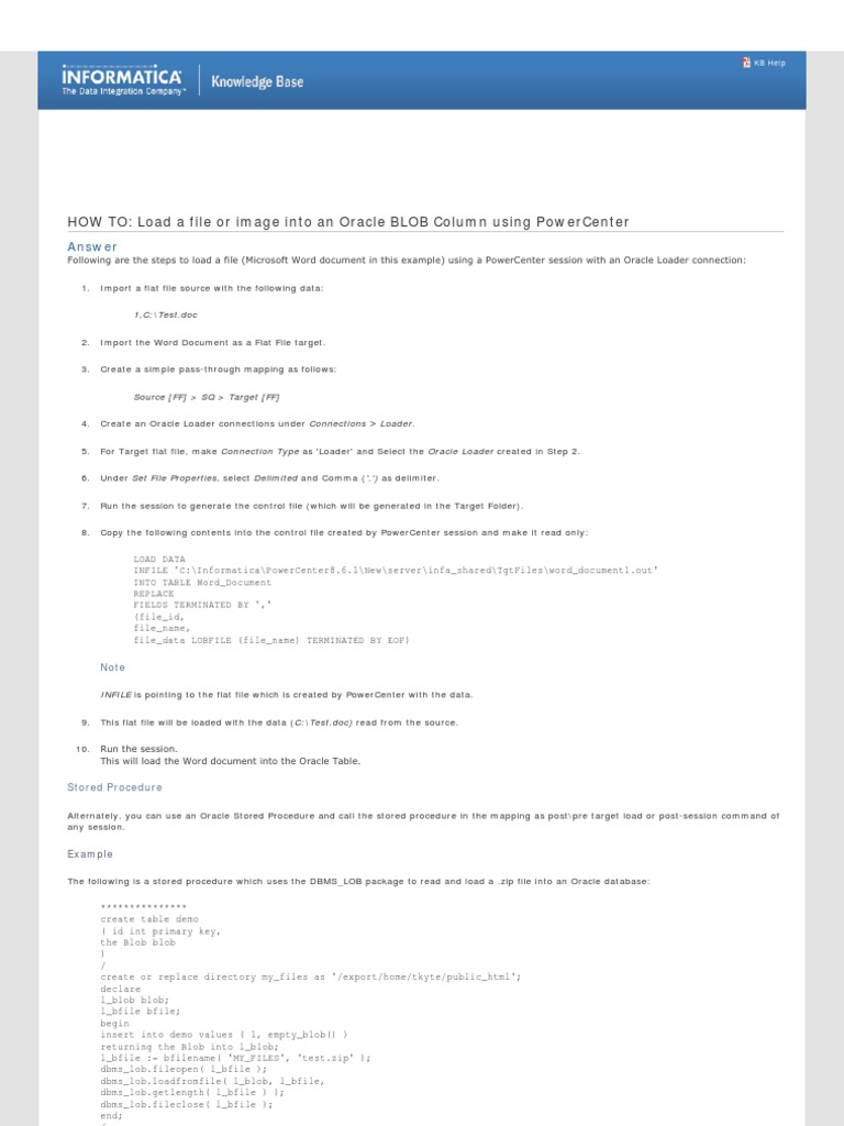 Load Blob PDF | PDF | Databases | Computer File