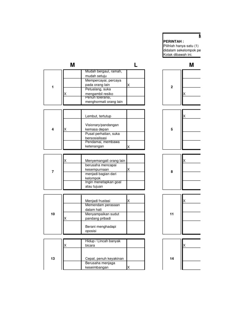 Mmi Form A (Excel) Jawaban | PDF