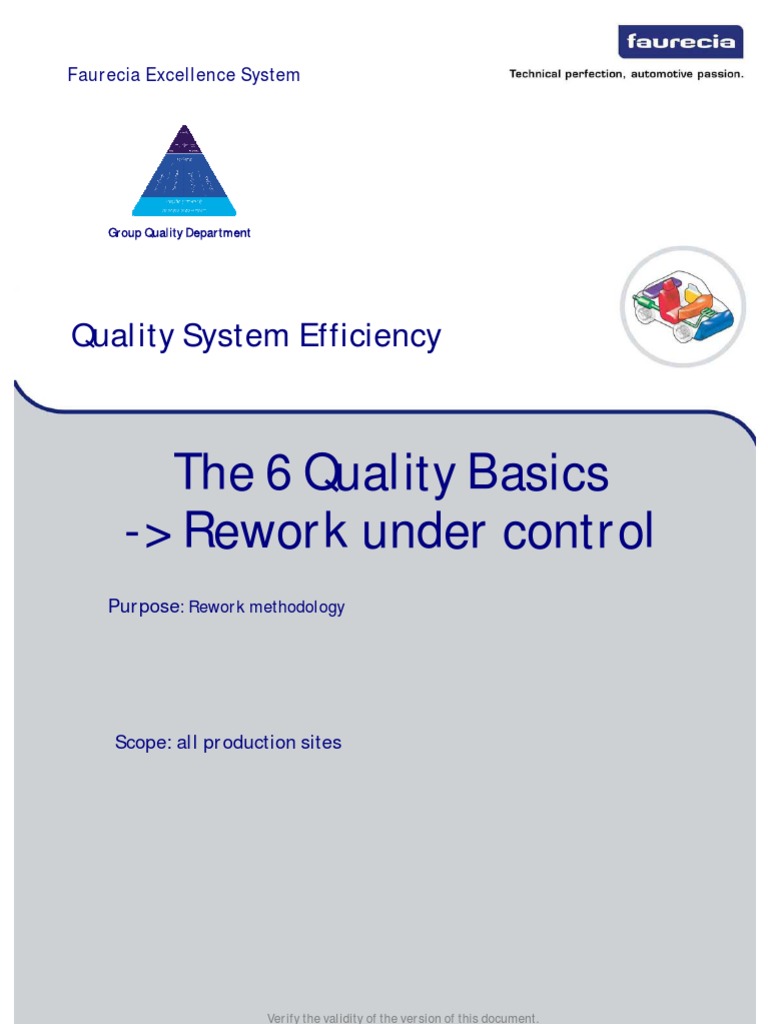 The 6 Quality Basics - Rework Under Control | PDF | Computing And ...