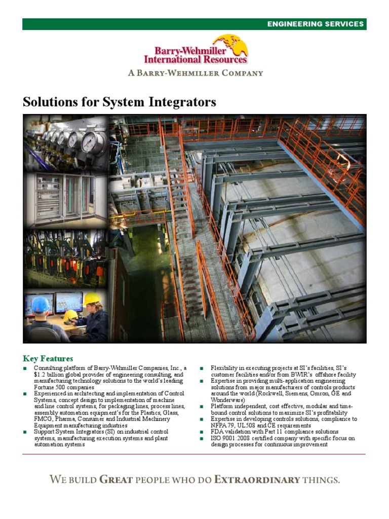 Solutions For System Integrators: Key Features | PDF | Scada | Automation