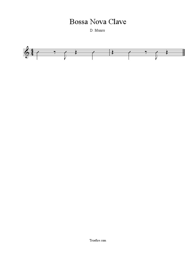 Bossa Nova Clave | PDF | South American Music | Caribbean Music