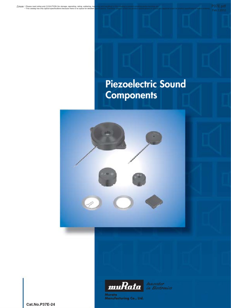 Murata Piezoelectric Sound Components | PDF | Resistor | Soldering