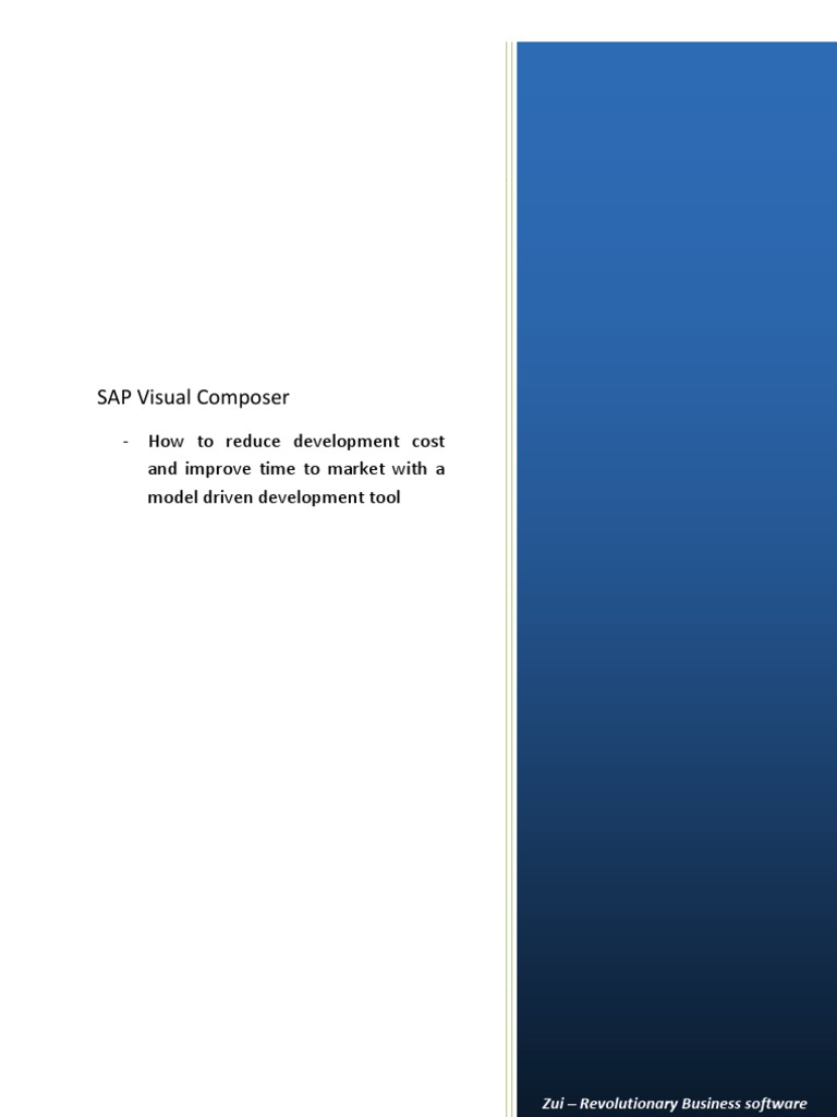 Visual Composer - 01 | PDF | Sap Se | Business Intelligence