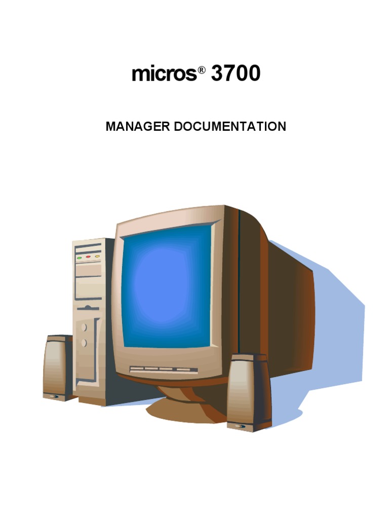 Micros 3700 MGR Manual | PDF | Menu | Computer Keyboard