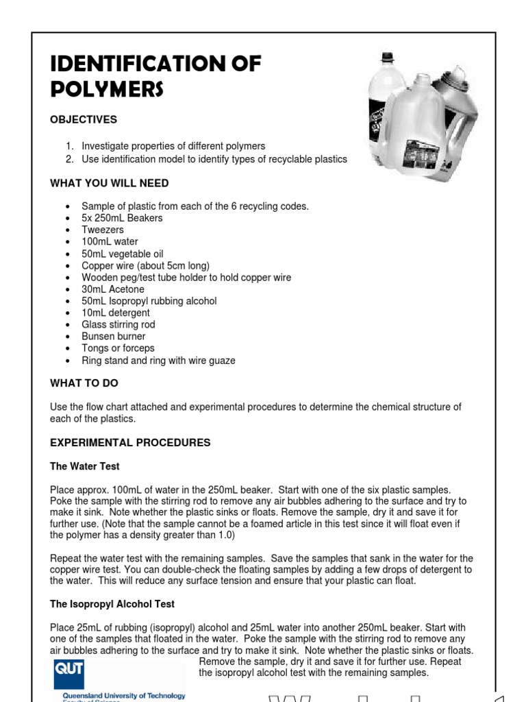 Identification of Polymers | PDF | Plastic | Materials