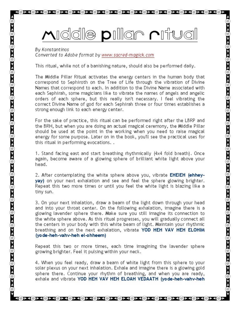 The Middle Pillar Ritual | PDF