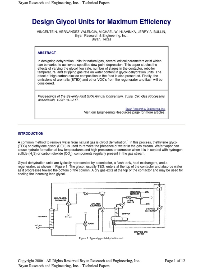 Design Glycol Units For Maximum Efficiency | PDF
