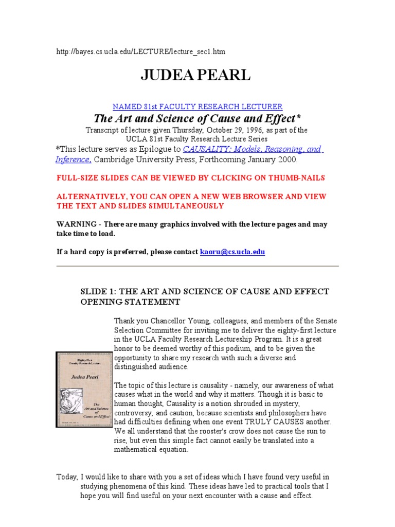 Causality (J Pearl | PDF | Causality | Francis Galton