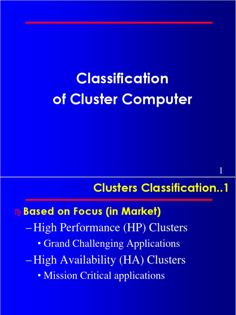 Cluster Computing | PDF | Computer Cluster | Parallel Computing