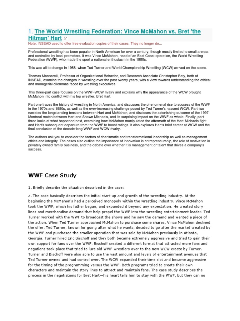 WWF | PDF | Wwe | Professional Wrestling