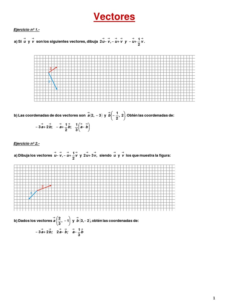 Ejercicios de Vectores Resueltos | PDF | Escalar (Matemáticas) | Vector Euclidiano