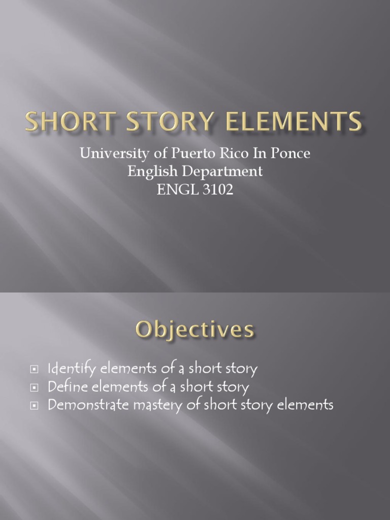 Short Story Elements | PDF | Plot (Narrative) | Narration