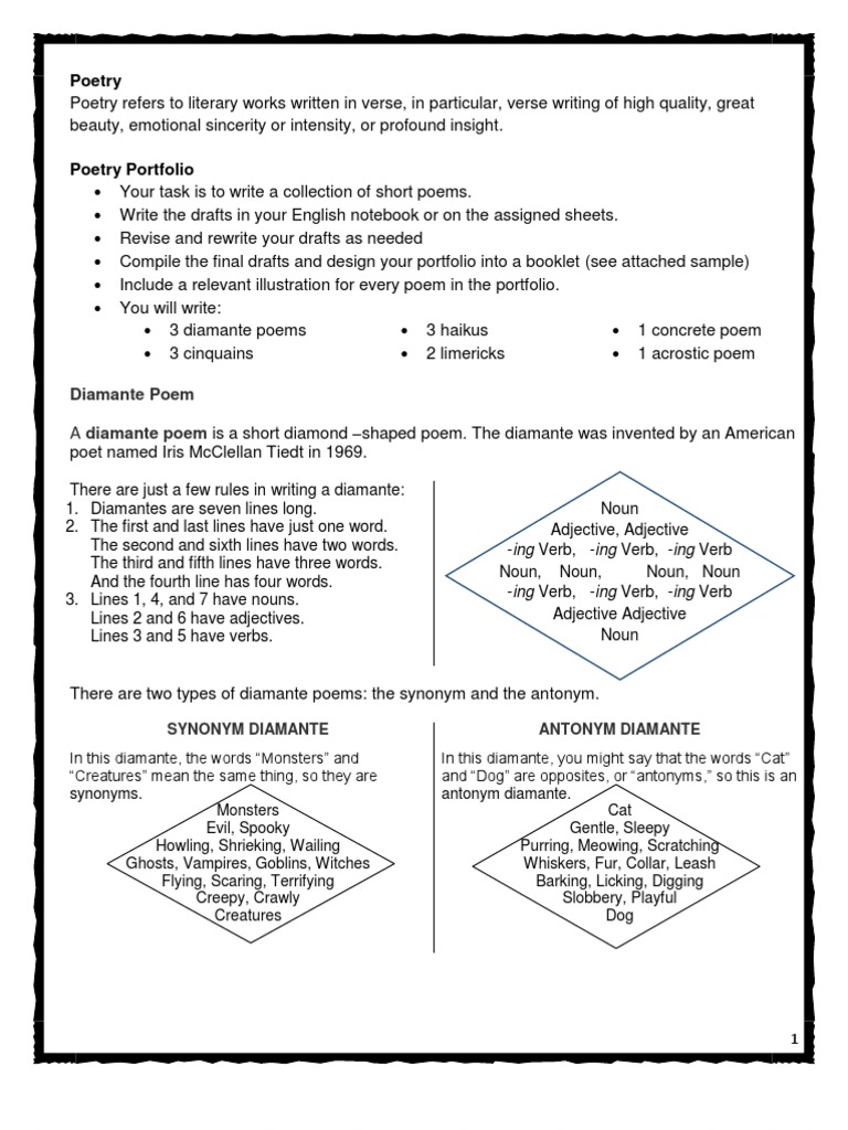 Poetry Portfolio Edited | PDF | Haiku | Poetry