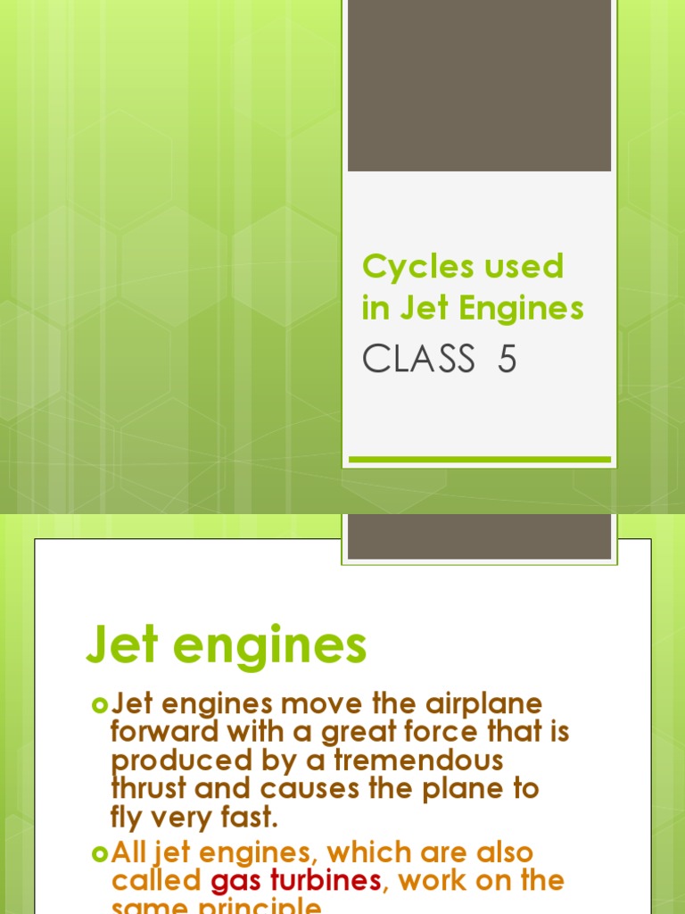 Jet Engine Cycles and Components | PDF | Technology & Engineering