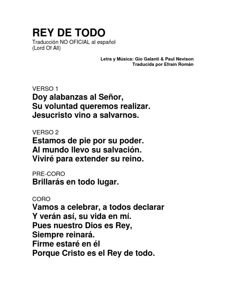 Lord of All | PDF