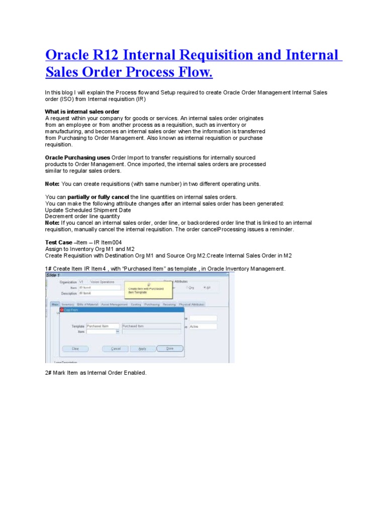 Oracle R12 Internal Requisition and Internal Sales Order Process Flow ...