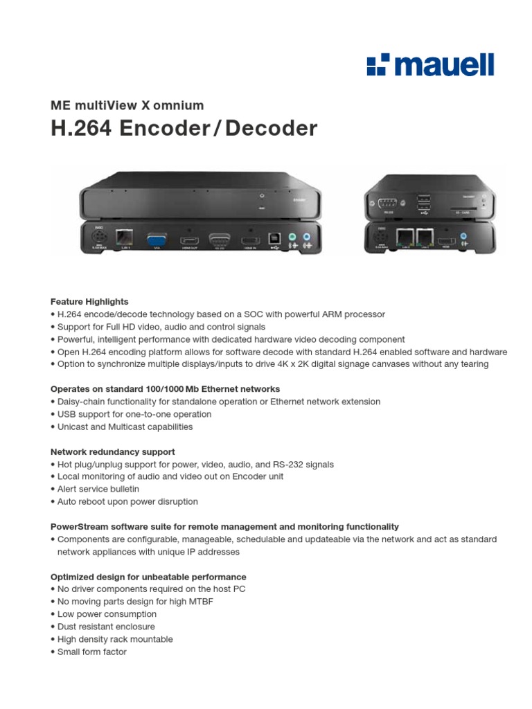 04 6700 01e12 | PDF | Codec | H.264/Mpeg 4 Avc