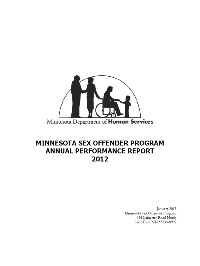 MN Sex Offender Program Annual Report | PDF | Psychotherapy ...