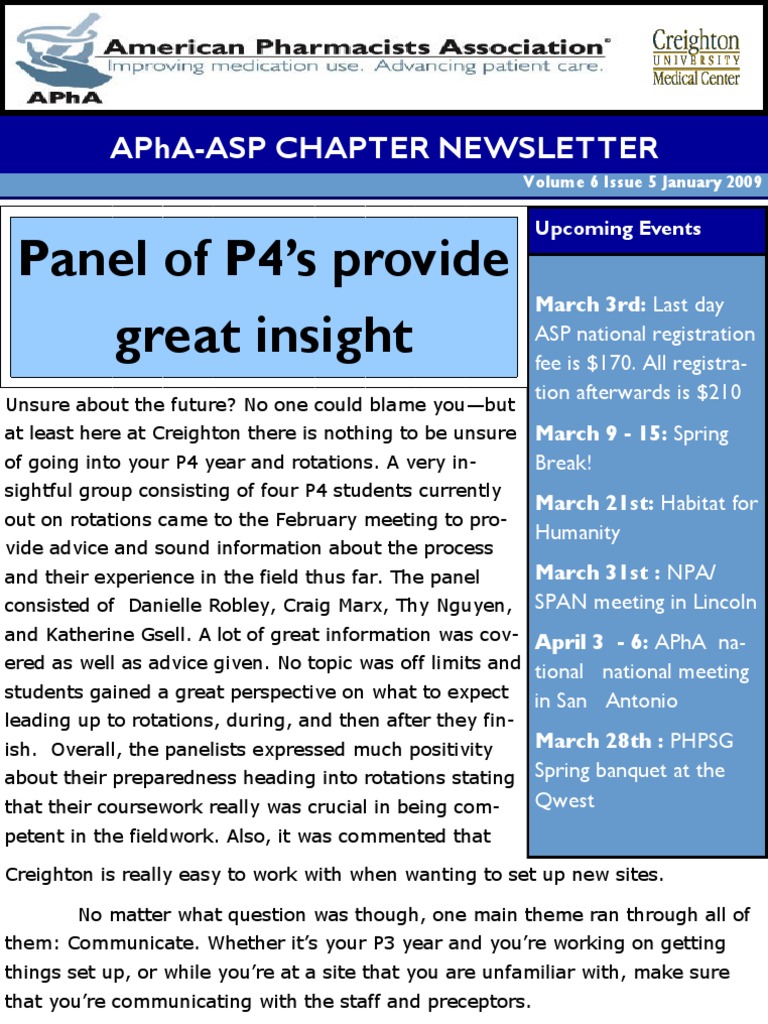 Creighton APhA-ASP February Newsletter | PDF