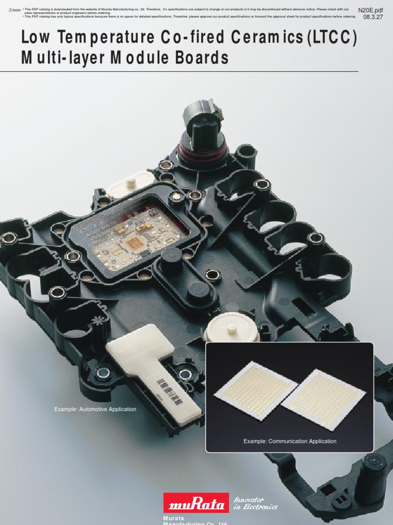 Murata Low Temperature Co-Fired Ceramics | PDF | Resistor | Ceramics