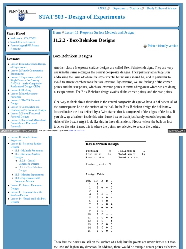 STAT 503 - Design of Experiments | PDF | Experiment | Variance